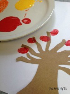 Kids Fall Thumbprint Leaves Craft