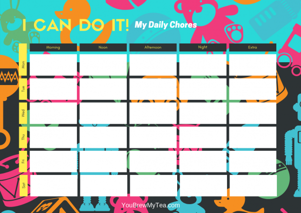 Chores for 5 Year Old's with Free Printable