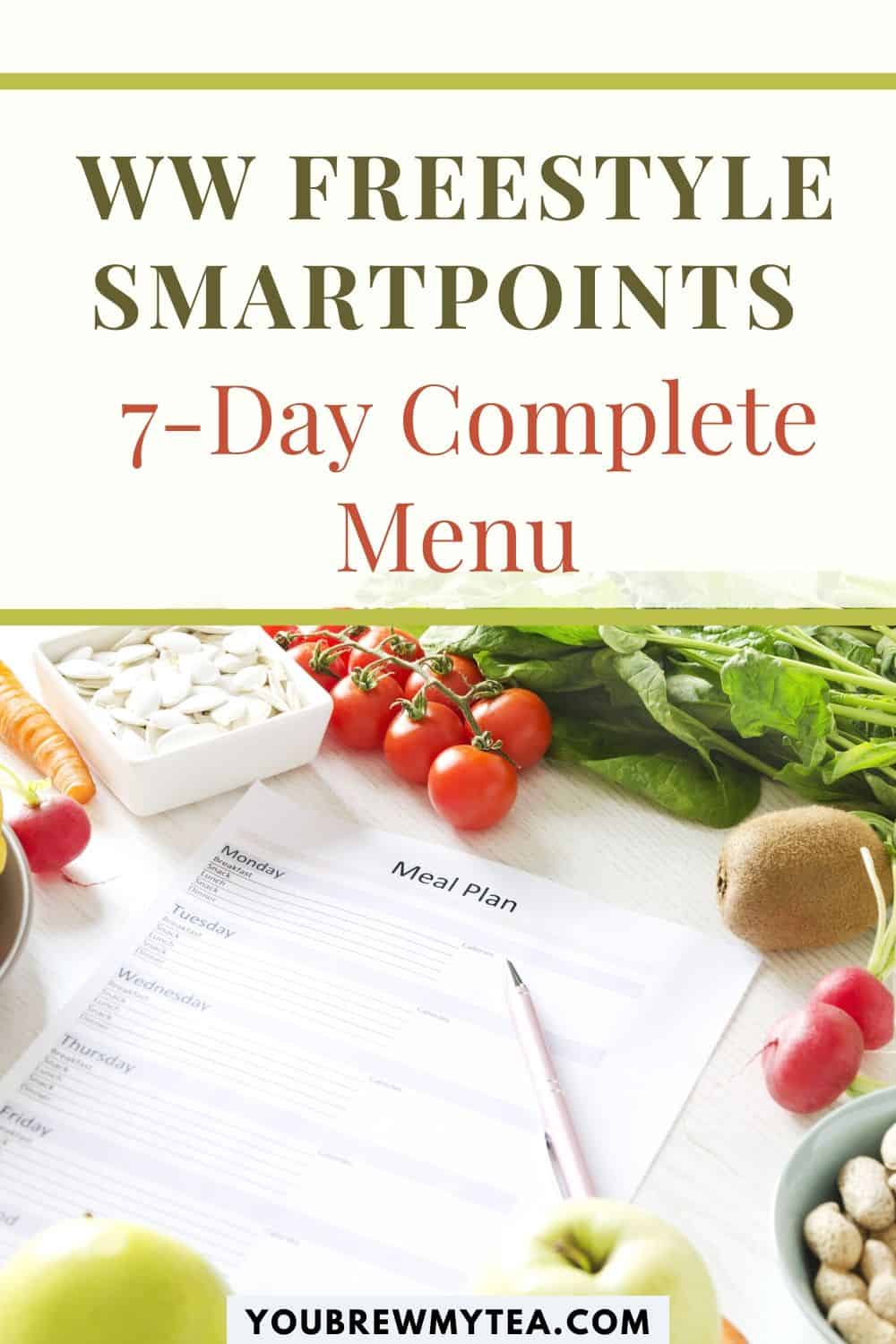 WW FreeStyle SmartPoints 7-Day Complete Menu