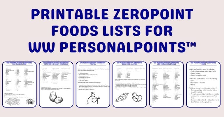 Printable WW PersonalPoint™ ZeroPoint Foods Lists