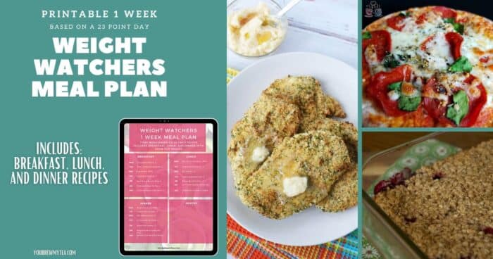 1 Week Weight Watchers Plan Printable Meal Plan